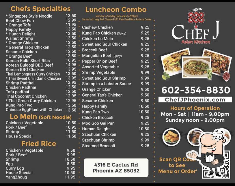 Chef J Asian Kitchen Phoenix, Phoenix - Restaurant menu, prices and reviews