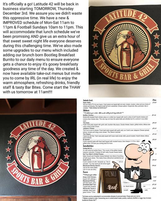Latitude 42 Bar & Grill, Harbor - Restaurant menu, prices and reviews