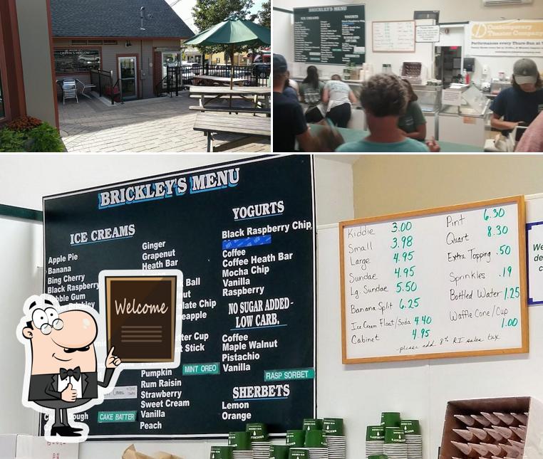 Brickley's Ice Cream, 322 Main St in South Kingstown - Restaurant menu ...
