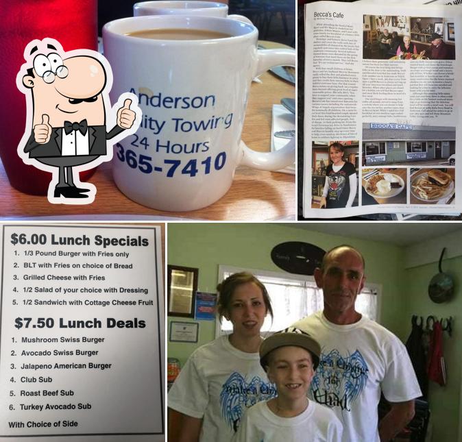 Becca's Cafe, Anderson - Restaurant menu, prices and reviews