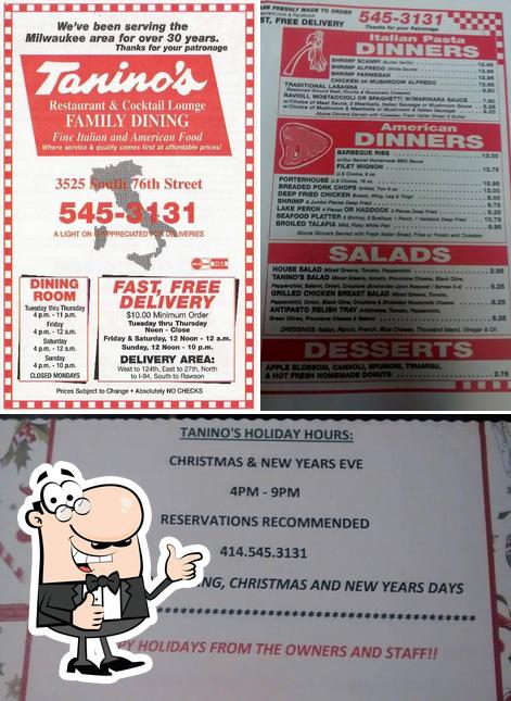 Tanino's Italian & Amer Restaurant in Milwaukee - Restaurant menu and ...