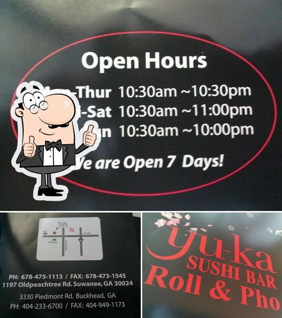 Sushi Yuka: Roll & Pho in Suwanee - Restaurant menu and reviews