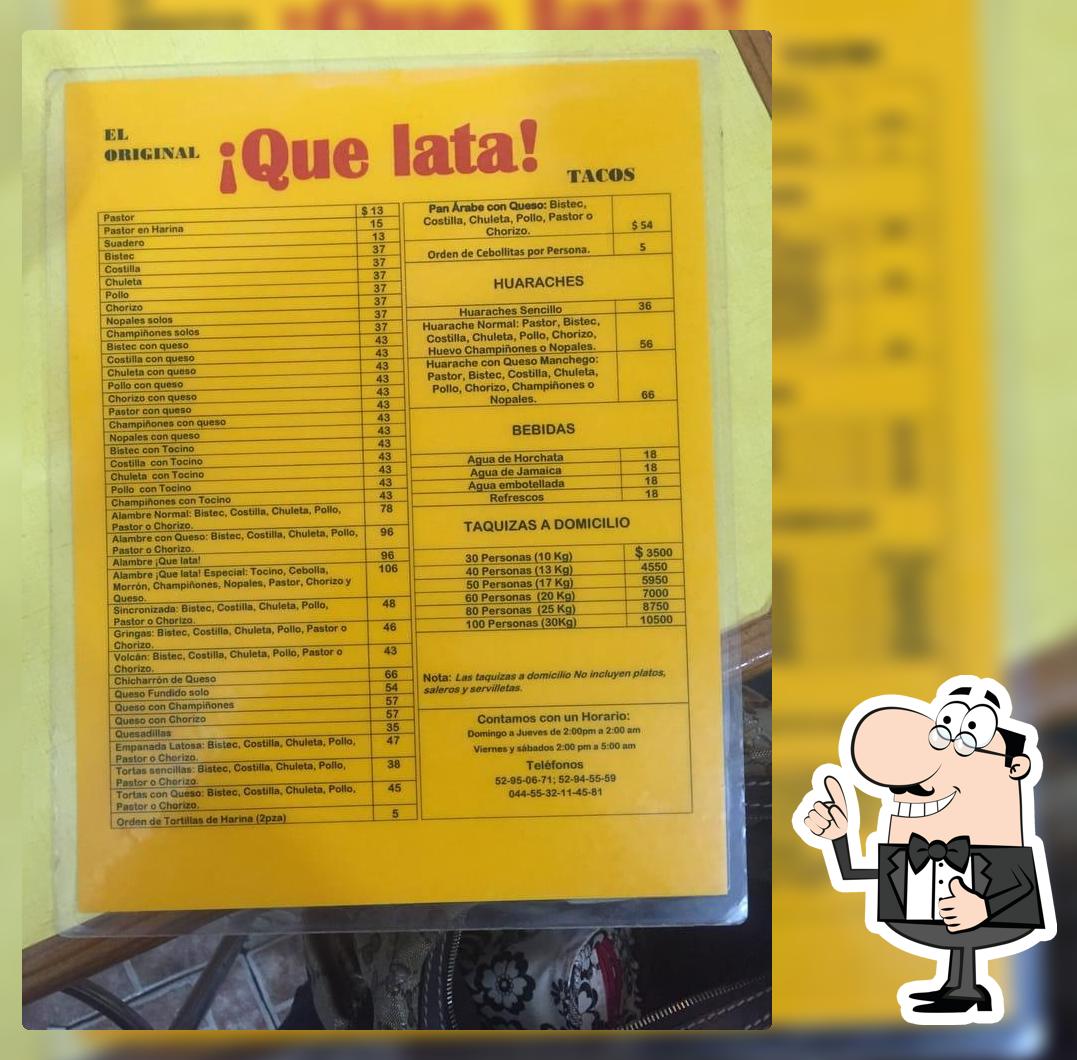 El original ¡Que Lata!, Naucalpan de Juárez - Menú del restaurante ...