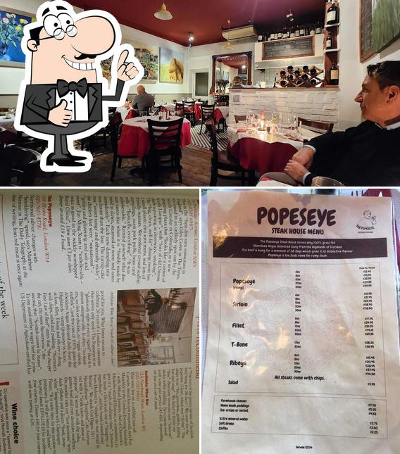 The Popeseye Steak House, 108 Blythe Rd in London - Restaurant menu and ...