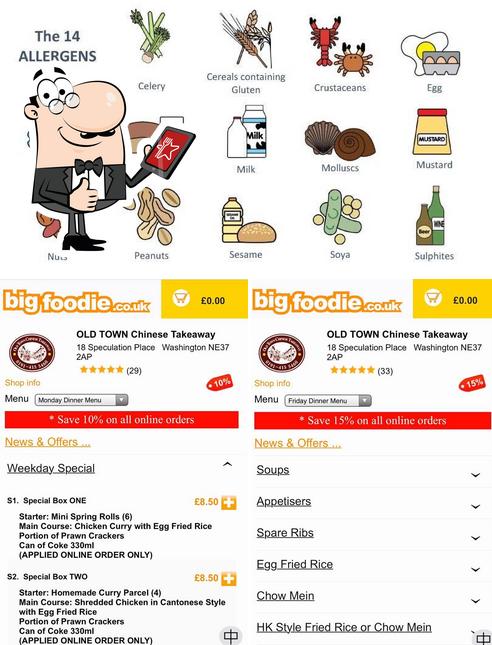 OLD TOWN Chinese Takeaway, Washington - Restaurant menu, prices and reviews