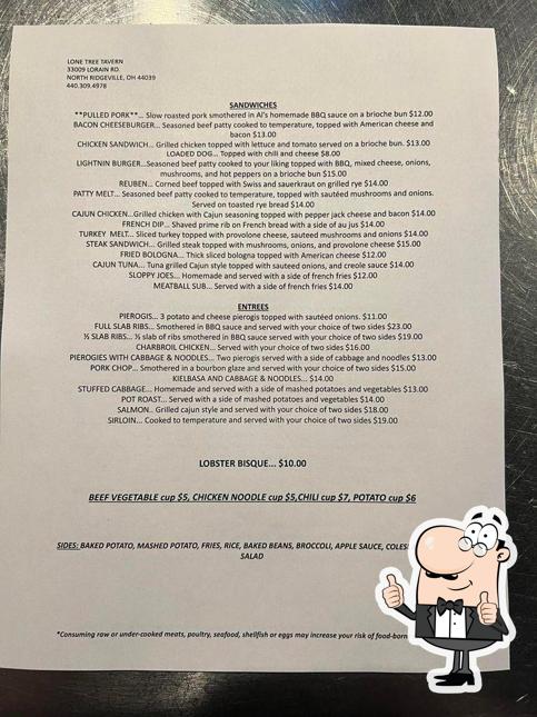 Lone Tree Tavern in North Ridgeville - Restaurant menu and reviews