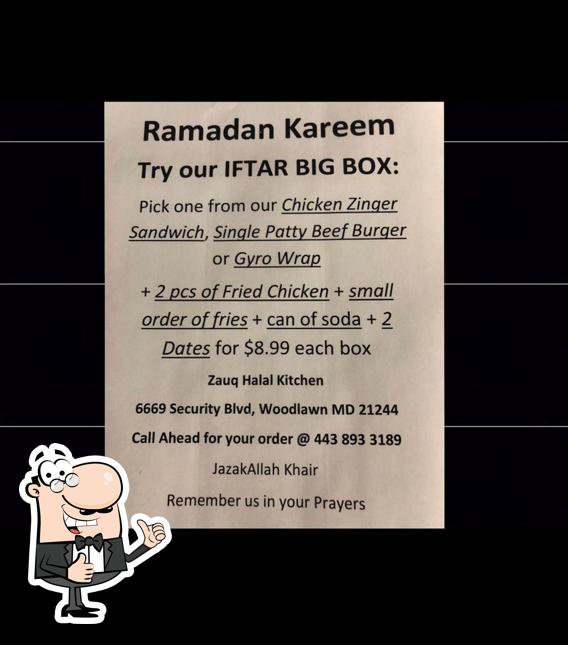 Zauq Halal Kitchen in Woodlawn - Restaurant menu and reviews
