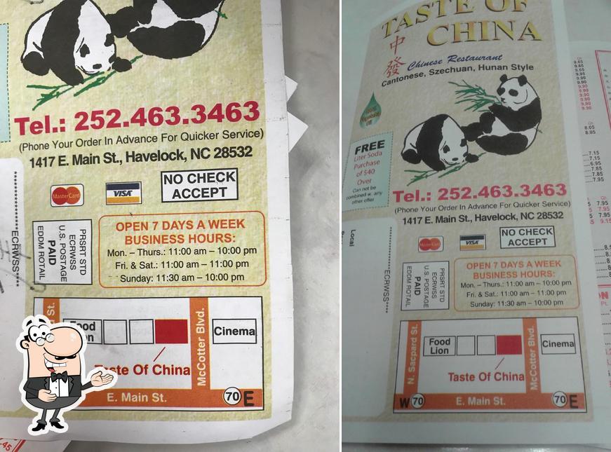 Taste of China, Havelock - Restaurant menu, prices and reviews