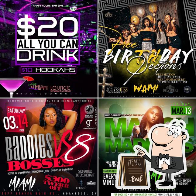 Miami Lounge, Norcross - Restaurant menu, prices and reviews