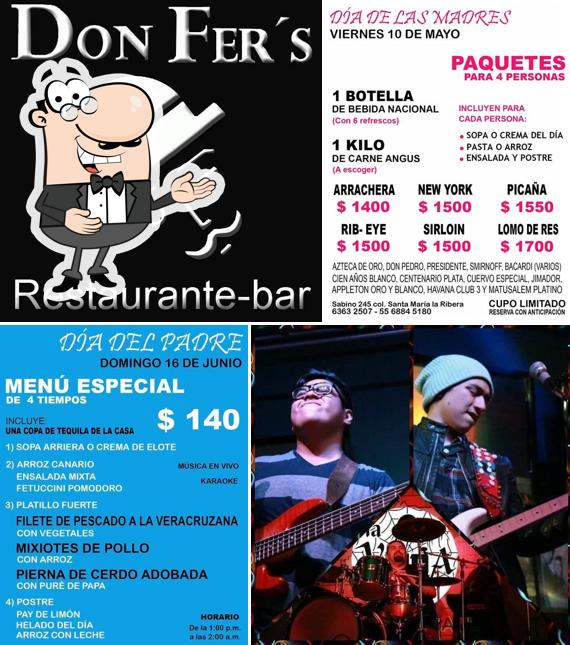 Don Fer's Restaurante Bar, Ciudad de México - Menú del restaurante ...