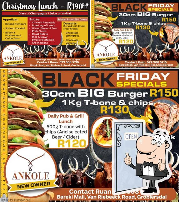 Ankole Pub & Grill Restaurant, Groblersdal - Restaurant menu, prices ...