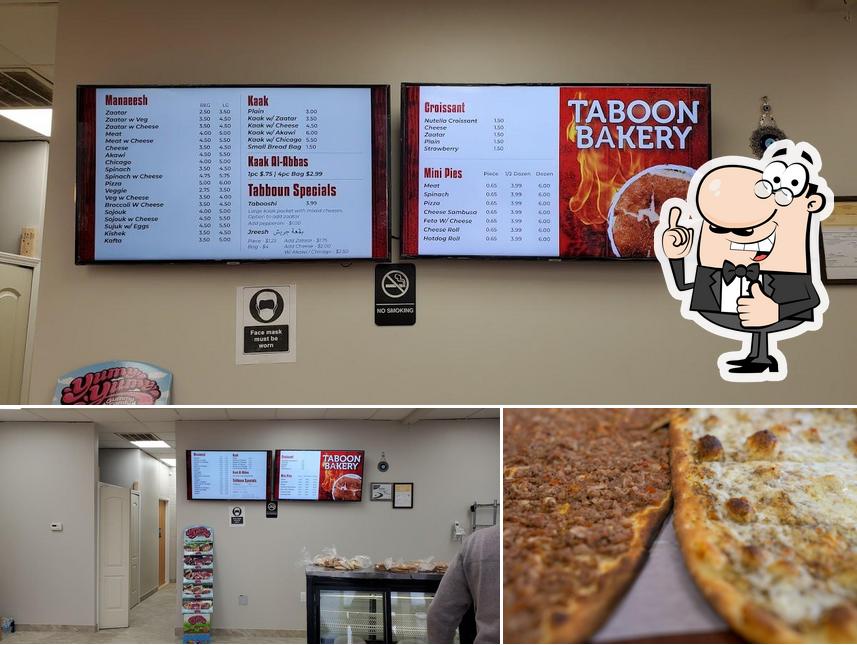 Taboon Bakery in Garden City - Restaurant menu