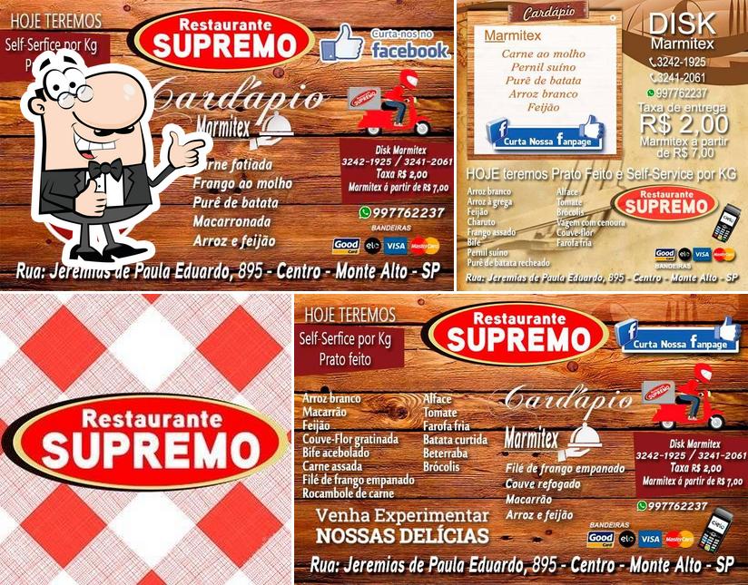 Restaurante Supremo, Monte Alto - Menu do restaurante, preços e opiniões