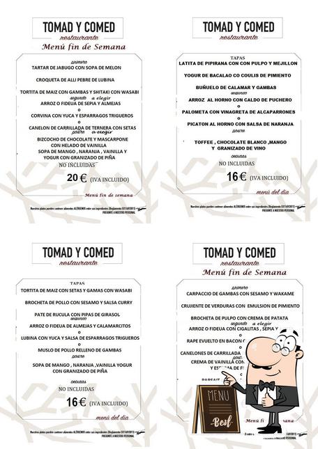 Restaurante Tomad y Comed in Valencia - Restaurant menu and reviews