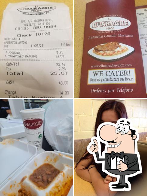 Restaurante El Huarache Veloz, Los Angeles, Woodman Ave - Carta del ...
