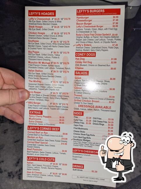 Lefty's Cheesesteaks in Flint - Restaurant menu and reviews