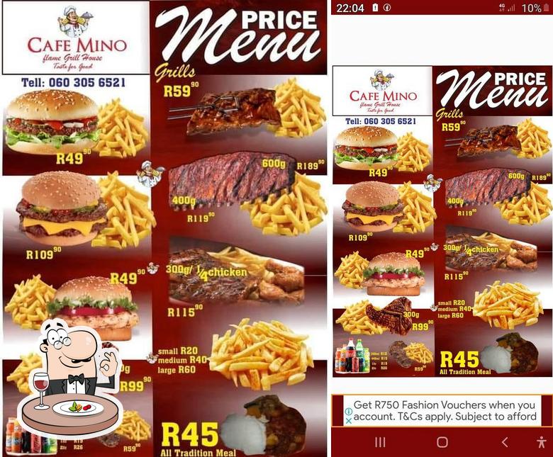 CAFE MINO, Johannesburg - Restaurant menu, prices and reviews