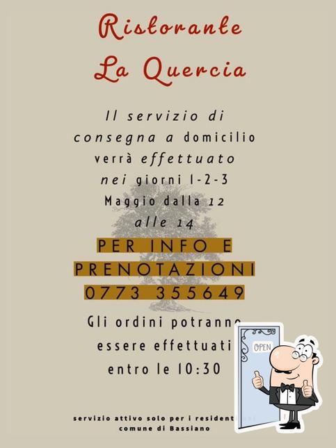 Ristorante La Quercia, Bassiano - Recensioni del ristorante