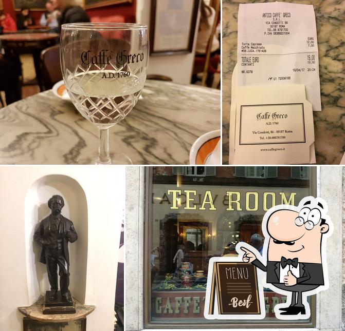 Café Antico Caffè Greco, Roma, Via dei Condotti - Carta del restaurante ...