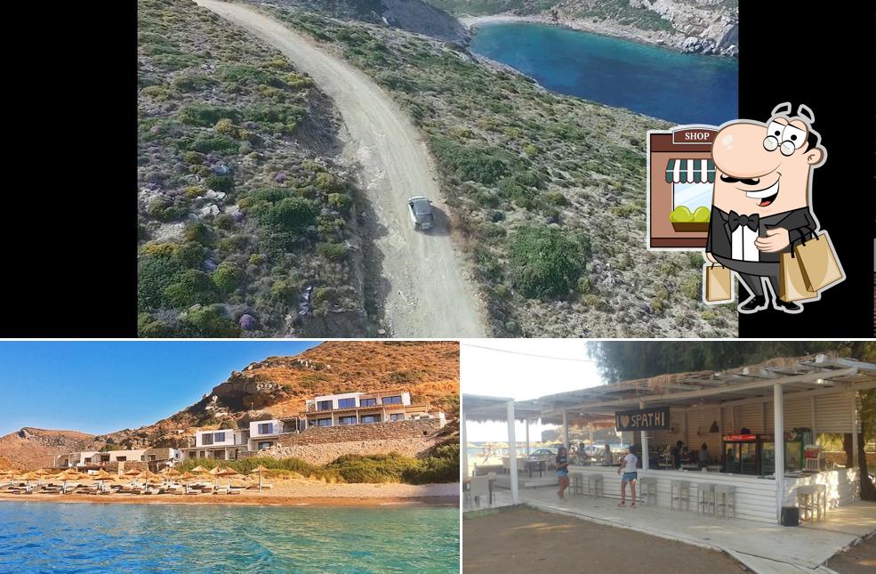 Spathi Beach Suites Kea, Restaurant & Beach Bar, Spathi - Restaurant ...