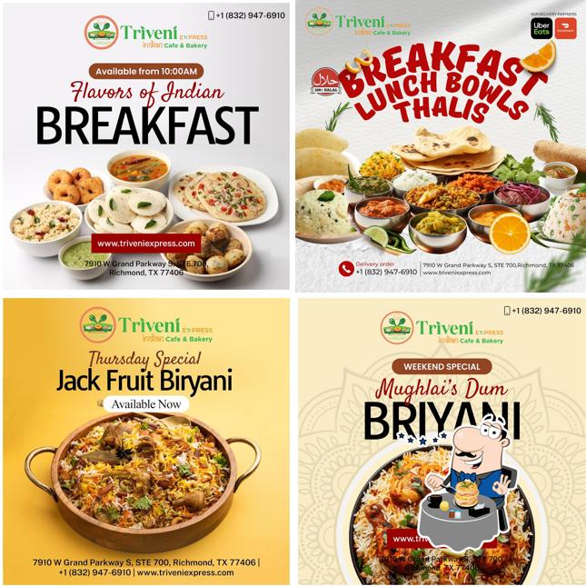 Triveni Express Indian Cafe & Bakery, Richmond - Restaurant menu ...