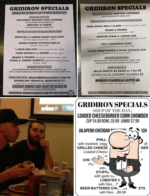Gridiron Restaurant & Sports Pub, Lewiston - Restaurant menu, prices ...