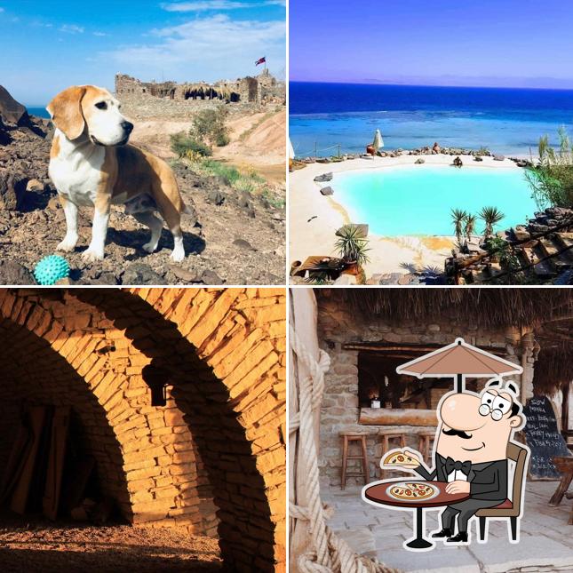 Castle Zaman slow-food restaurant, Egypt, 25 km Taba-Nuweiba Rd ...
