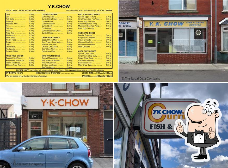 Y K Chow, Middlesbrough - Restaurant menu, prices and reviews