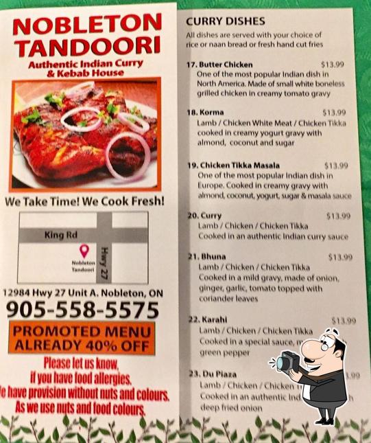 Nobleton Tandoori in Nobleton - Restaurant menu and reviews