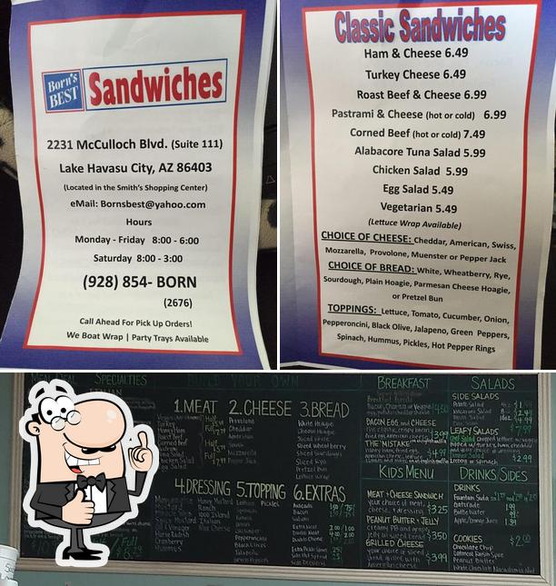 Born's Best Sandwiches, Lake Havasu City - Restaurant menu, prices and ...