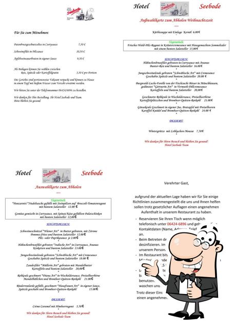 Café Seebode Inh. Robert Claar, Ebsdorfergrund - Speisekarte, Preise ...