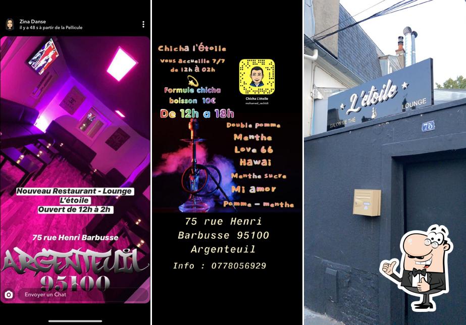 L’ÉTOILE bar à chicha, Argenteuil - Opiniones del restaurante