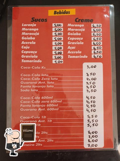 Pastelaria Senhor dos Pasteis restaurante, Brasil - Menu do restaurante