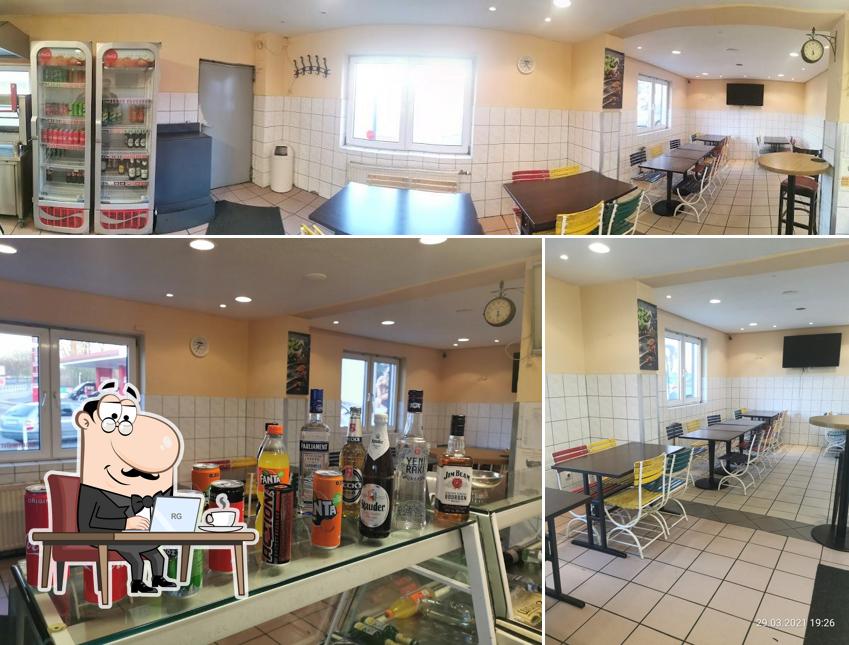 Schnellimbiss, lecker Hähnchen, Döner, Currywurst, Essen - Speisekarte ...