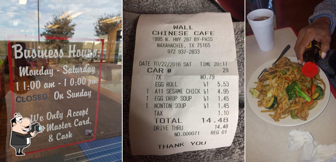 Wall Chinese Cafe in Waxahachie - Restaurant menu and reviews