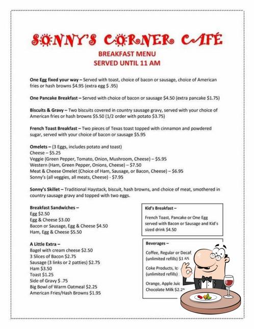 Sonny's Corner Cafe and Pizzeria in Sidell - Restaurant menu and reviews