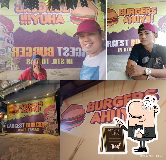 BURGERS AHUY-STO. TOMAS - Padre Pio, Santo Tomas - Restaurant menu ...