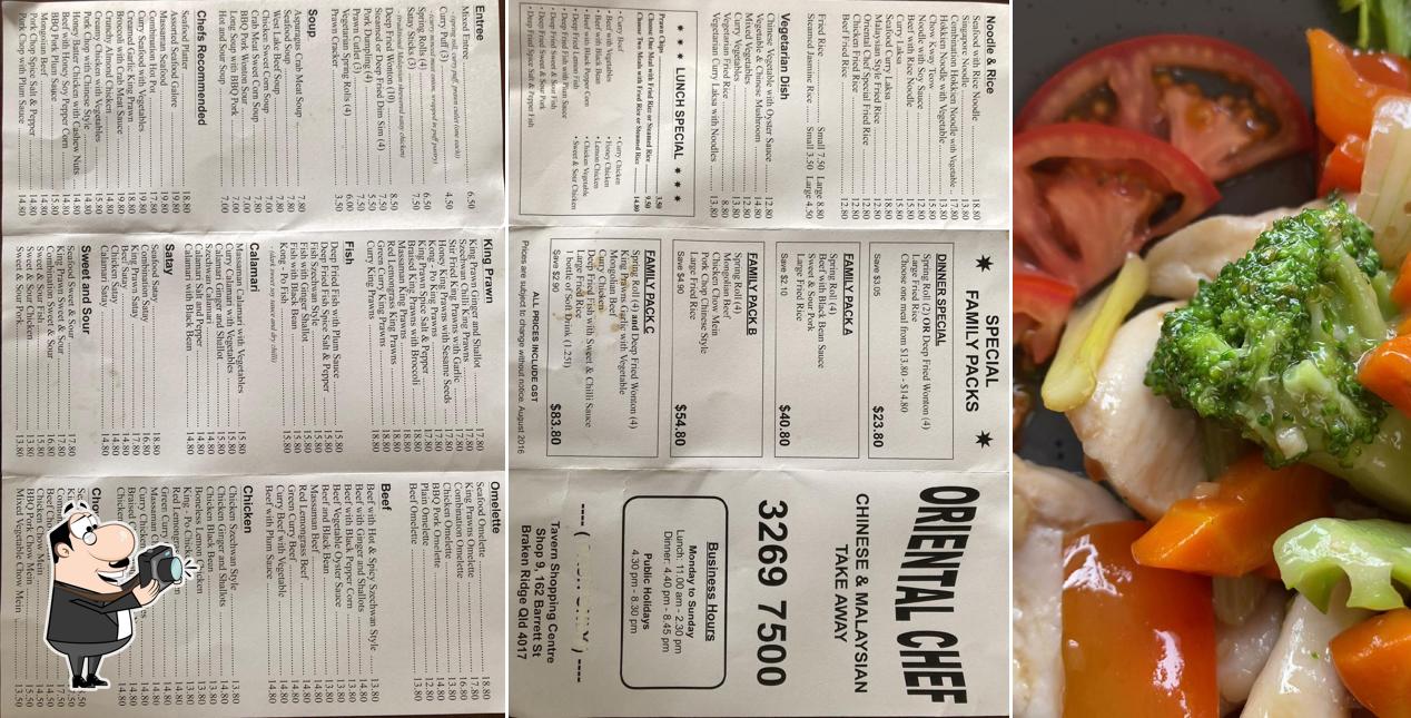 Oriental Chef, Bracken Ridge - Restaurant menu, prices and reviews