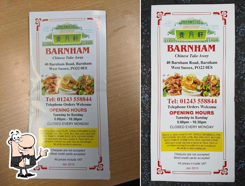 Barnham Chinese Take Away, Bognor Regis - Restaurant menu, prices and ...