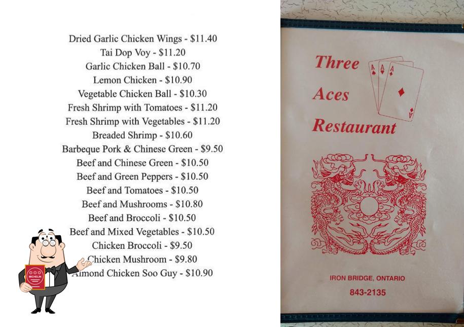 Three Aces Restaurant, Iron Bridge - Restaurant menu, prices and reviews
