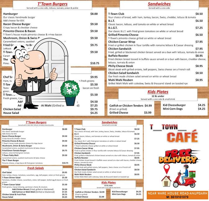 T-town Cafe, Tuscaloosa - Restaurant menu, prices and reviews