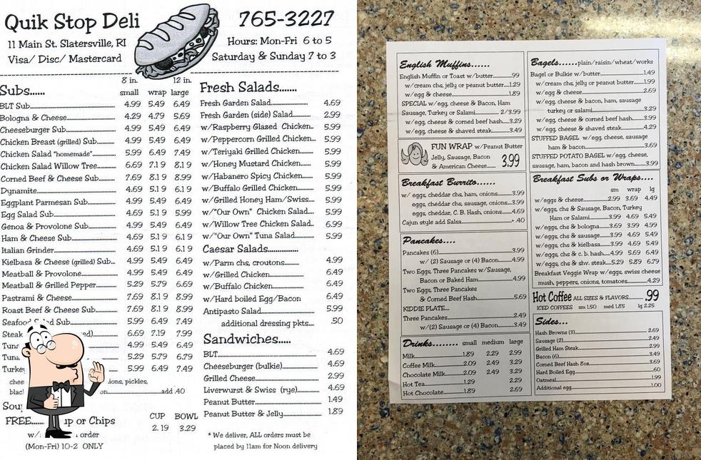 Quik Stop Deli, North Smithfield - Restaurant menu, prices and reviews