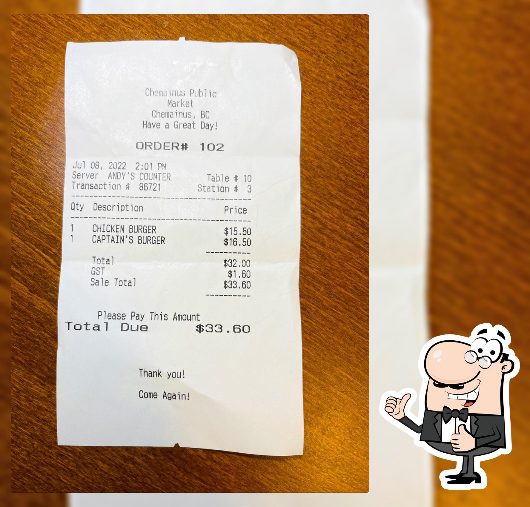 Captain Andy’s Fish & Chips, Chemainus - Restaurant menu, prices and ...