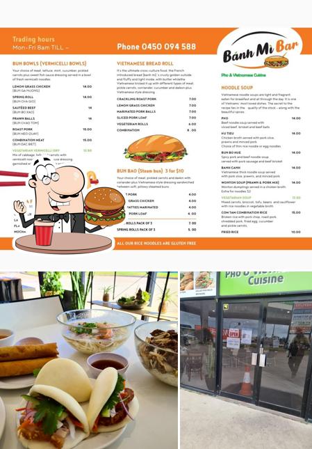 Banh Mi Bar (Pho & Vietnamese Cuisine), Wingfield - Restaurant menu ...