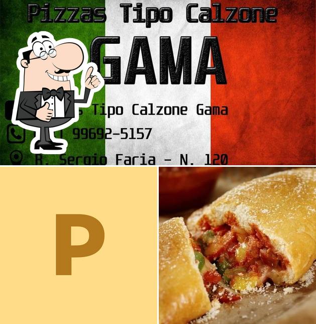 Pizzas Tipo Calzone Gama restaurant, Marília