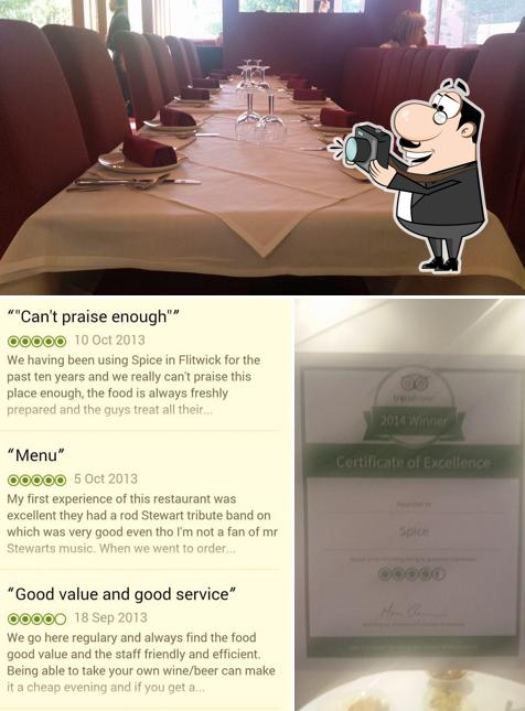 Spice in Westoning - Restaurant menu and reviews