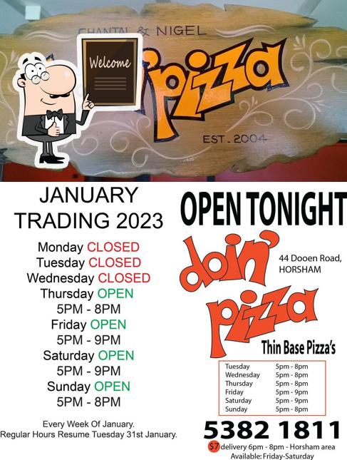 Doin' Pizza, Horsham - Restaurant menu, prices and reviews