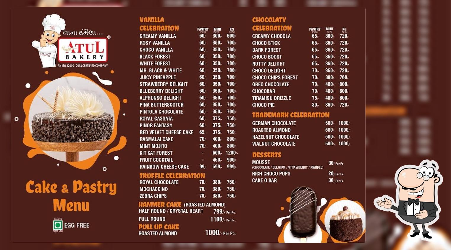 Atul Bakery, Ahmedabad - Restaurant menu, prices and reviews