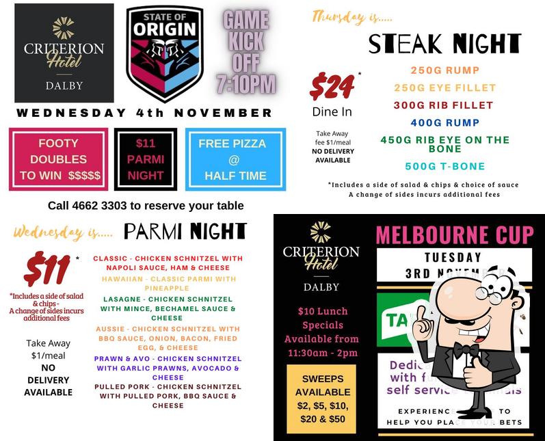 Criterion Hotel Dalby, 77 Warrego Hwy in Dalby - Restaurant reviews