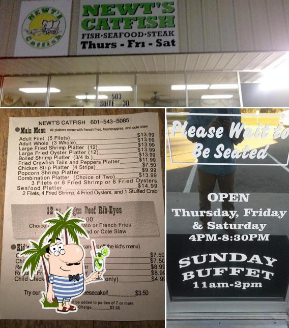Newt's Catfish Seafood & Steaks, Hattiesburg - Restaurant menu, prices ...